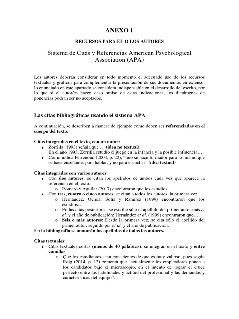 Guía de Citas y Referencias APA | PDF | Estilo apa | México
