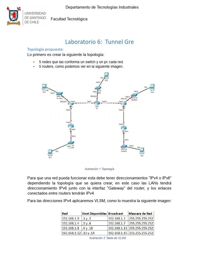 Lab 5 Tunel GRE Ipv6 X Ipv4 Ospf | PDF