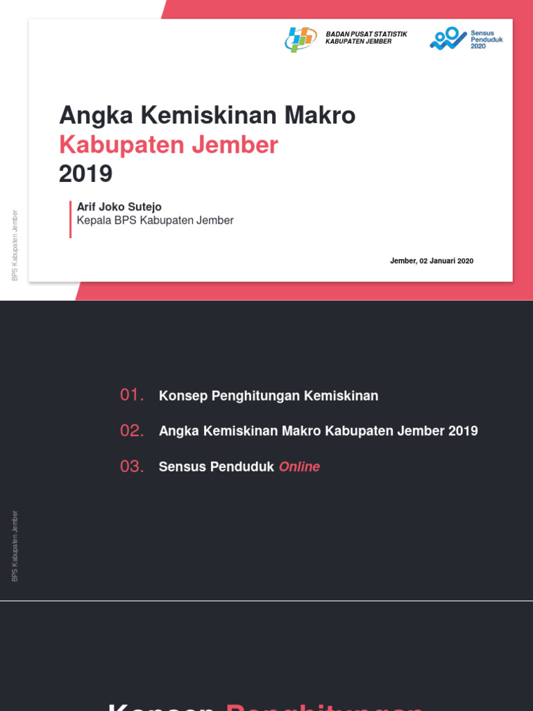 Paparan Profil Kemiskinan Jember 2019 | PDF