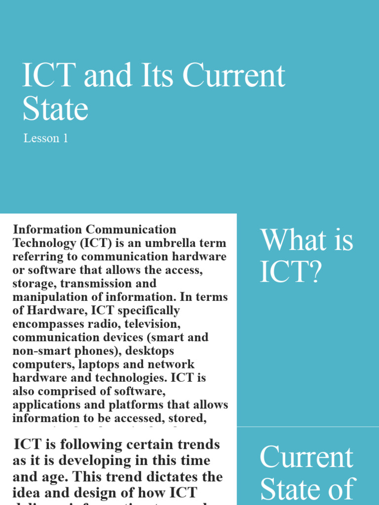 ICT and Its Current State | PDF