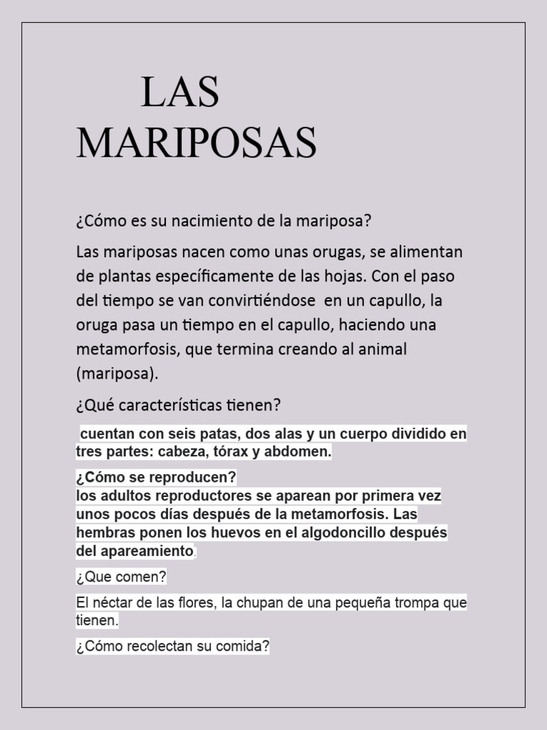 Las Mariposas | PDF