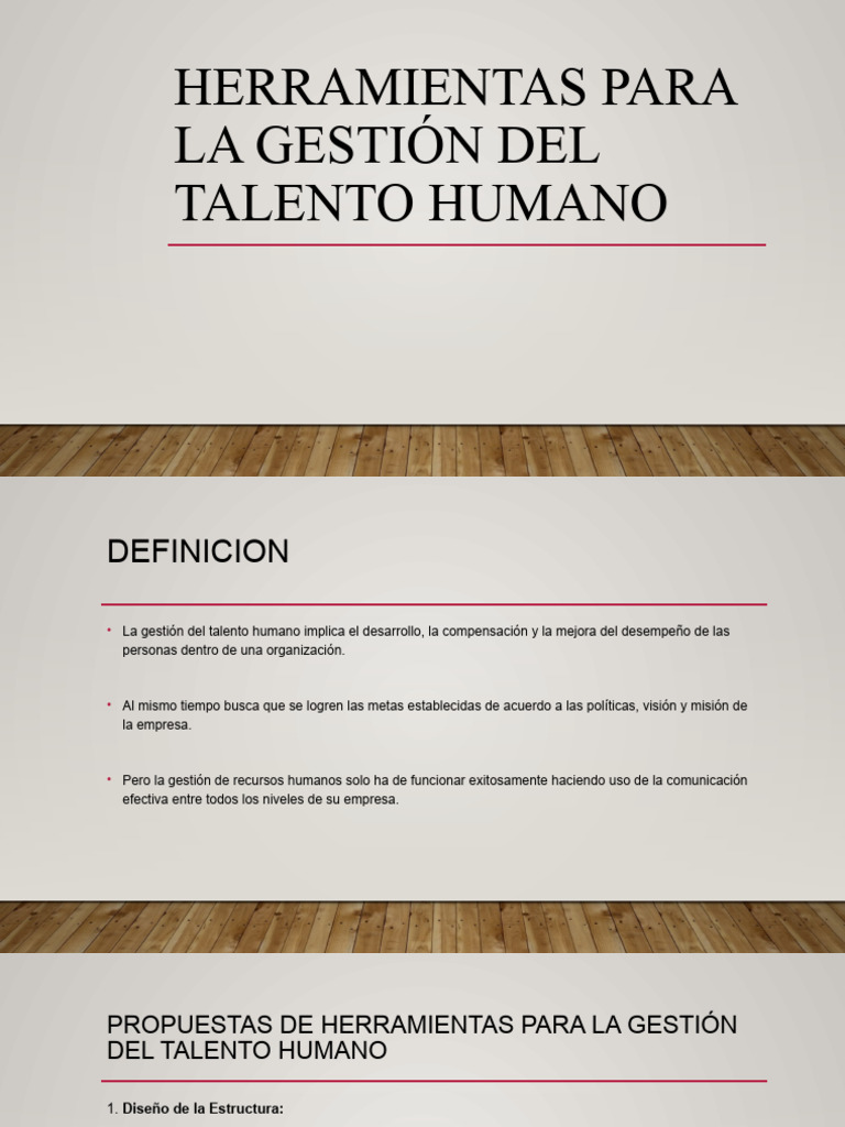 Herramientas para La Gestión Del Talento Humano | PDF