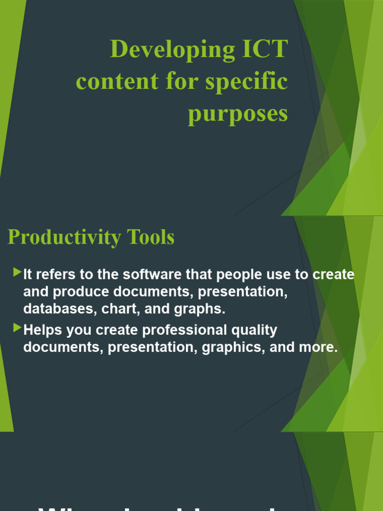 Q1M2 - Developing ICT Content For Specific Purposes | PDF