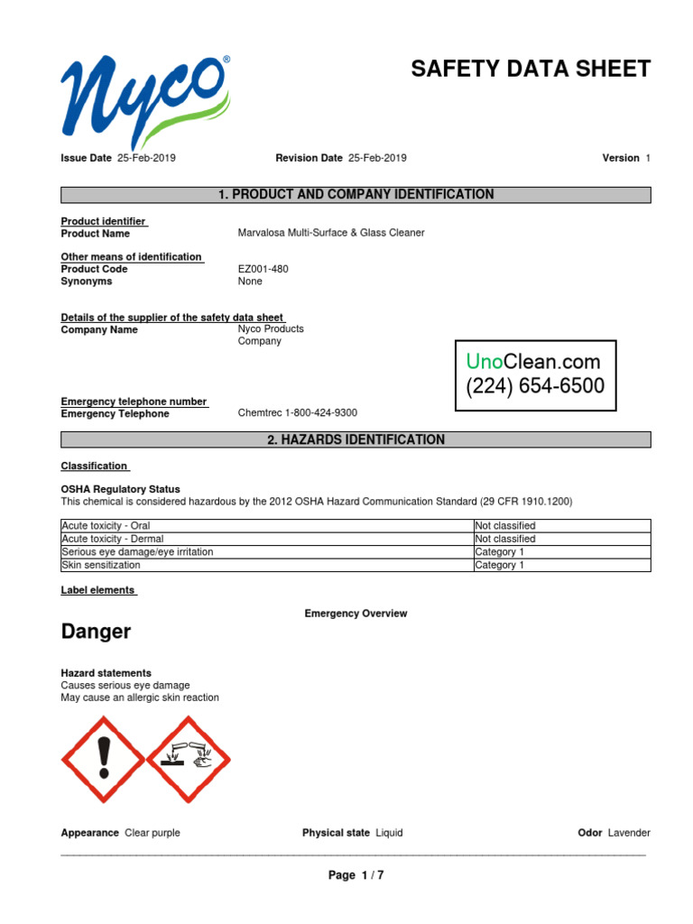Marvalosa SAFETY DATA SHEET | PDF | Toxicity | Superfund