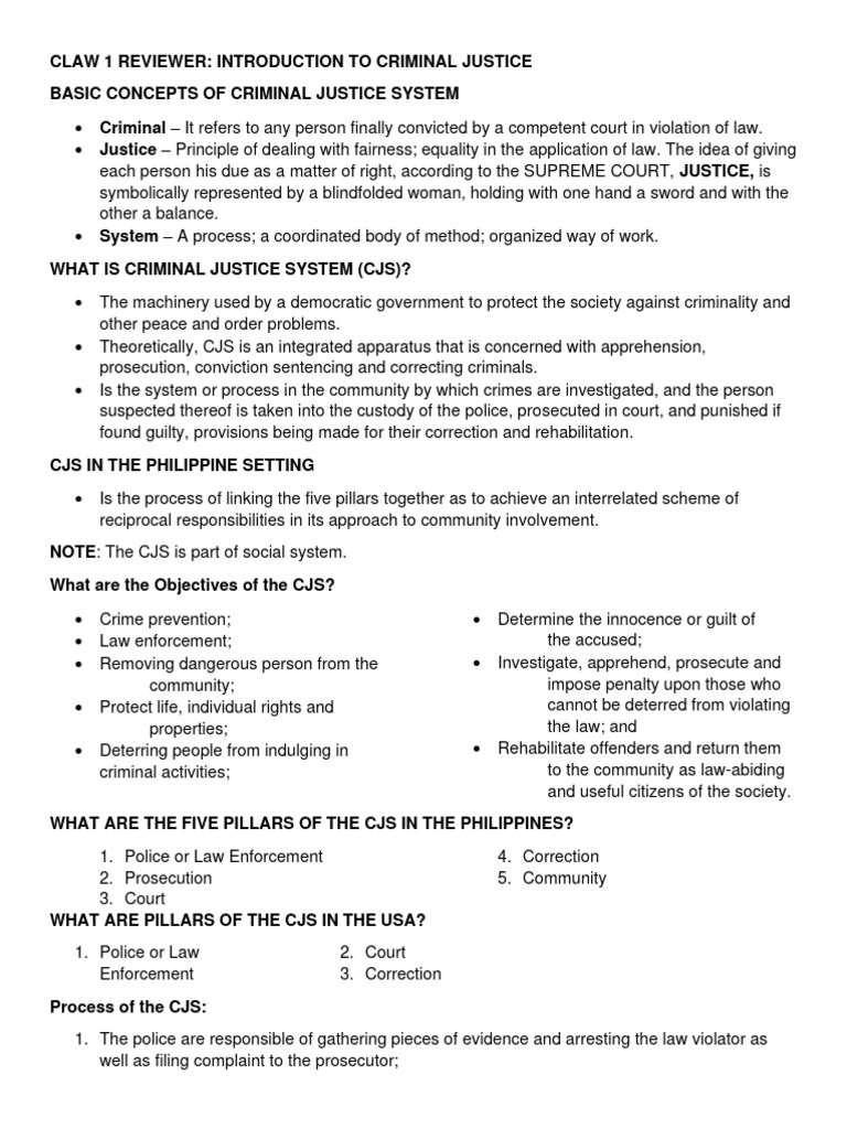 Claw 1 Reviewer | PDF | Crimes | Crime & Violence