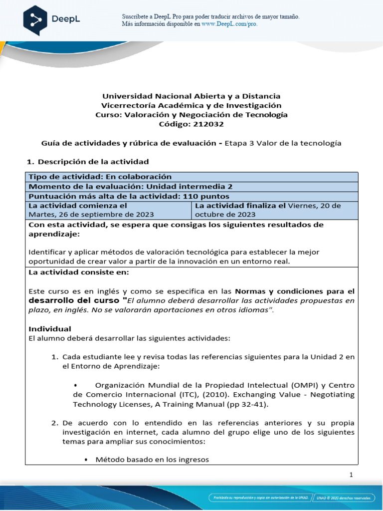 Activity Guide and Evaluation Rubric - Unit 2 - Stage 3 - Technology ...