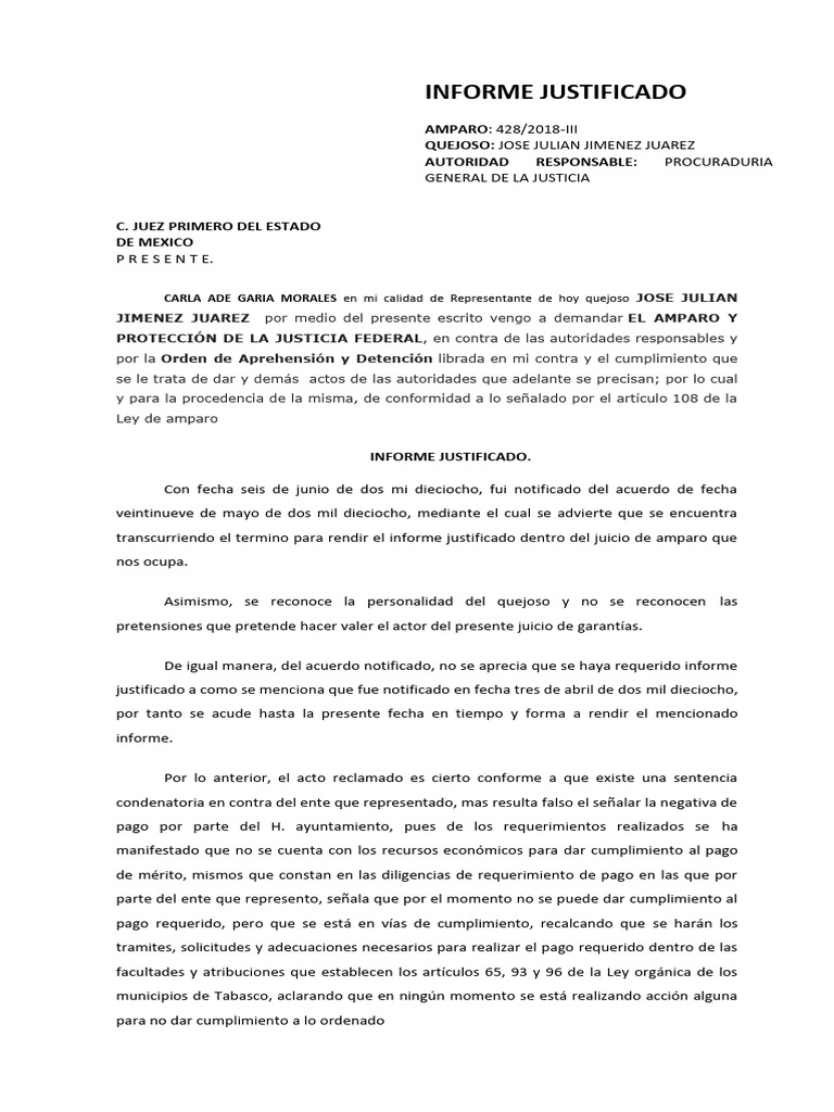 Informe Justificado 4 | PDF | Justicia | Crimen y violencia