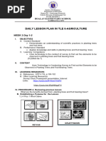 TLE 6 Agriculture: Week 2 Lesson Plans | PDF | Lesson Plan | Learning