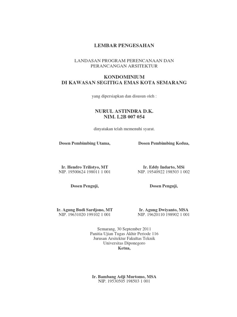 LMBR Pngesahan, KT PNGNTR, DFTR Isi-Tabel-Gmbr Kondominium | PDF | Teknologi & Rekayasa