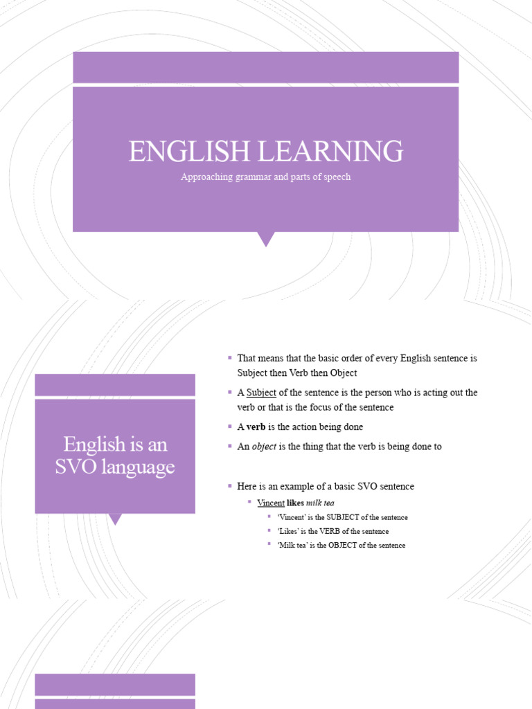 Understanding English SVO Structure | PDF