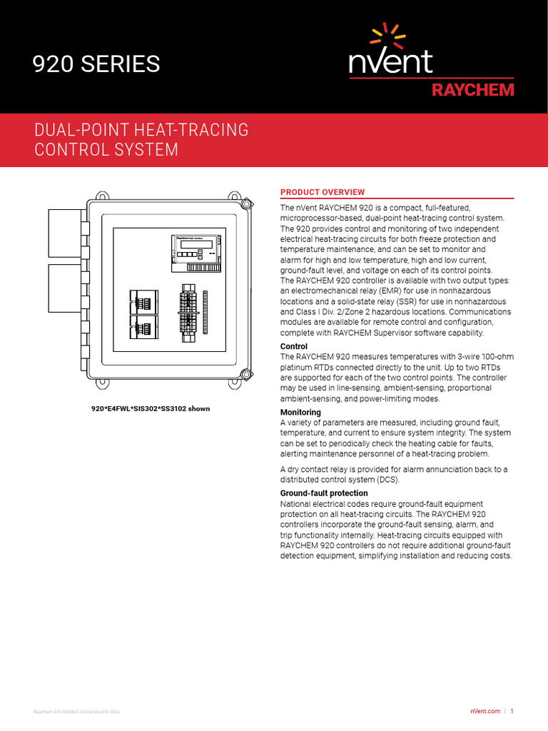 Raychem DS H56865 920series en | PDF | Alternating Current | Electrical Resistance And Conductance