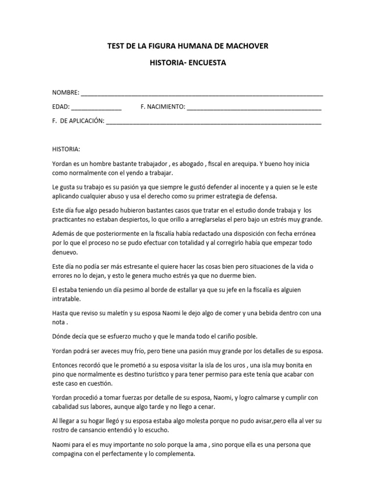 S07.s1 Protocolo Aplicación de La Figura Humana | PDF