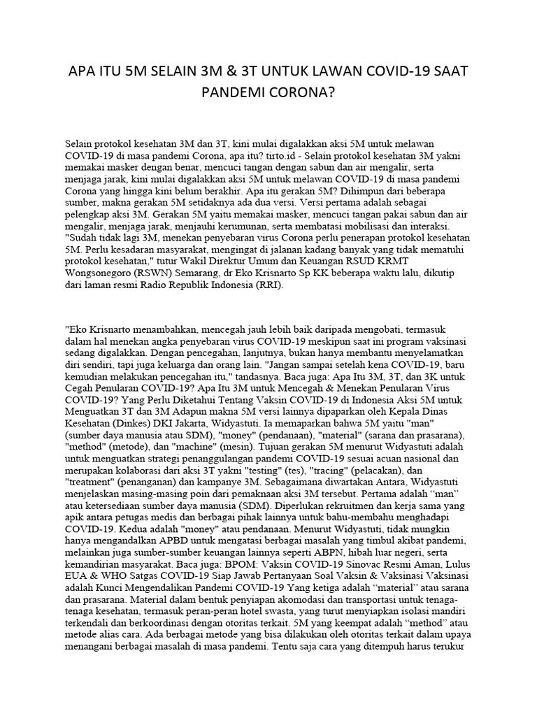 Materi 5M Dan 3T | PDF