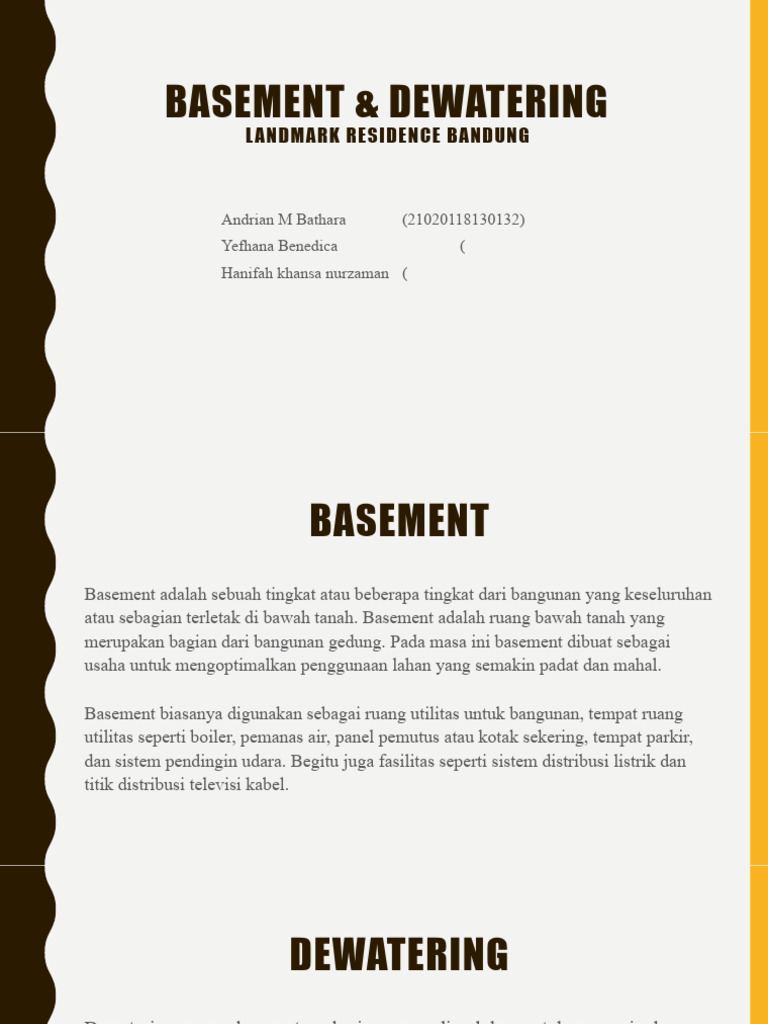 Basement - Dewatering | PDF