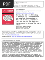Aphasia Screening Test (MAST) Score Sheet | PDF | Cognitive Science ...