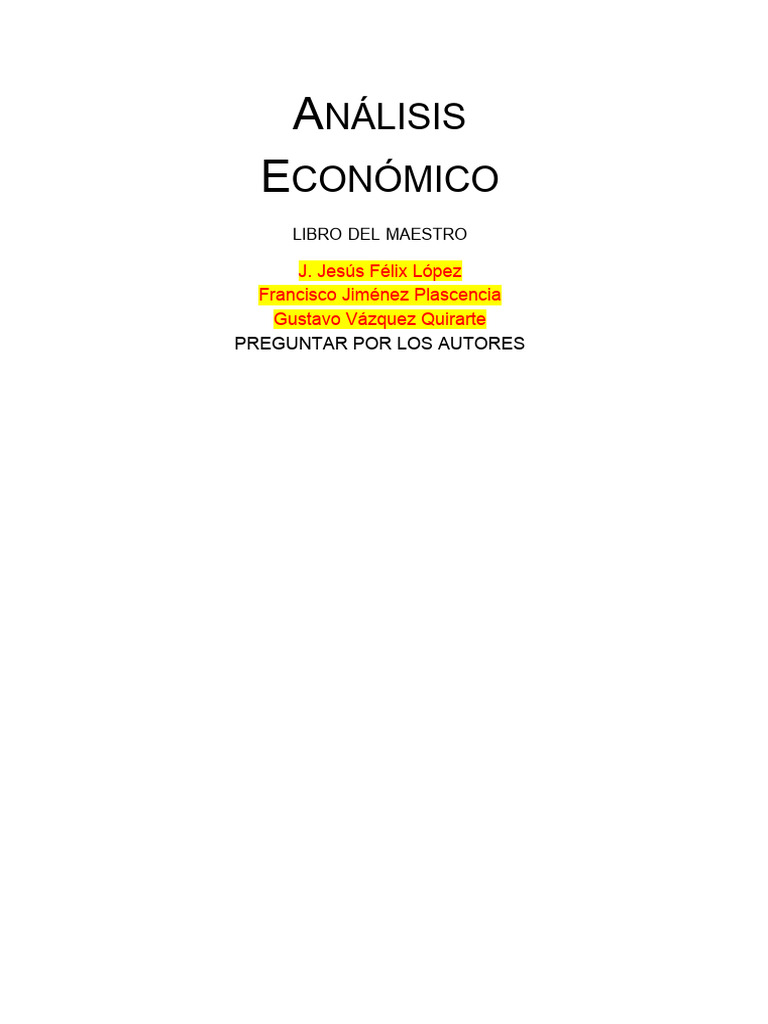 Solucionario Analisis Econo Loera 2020 | PDF