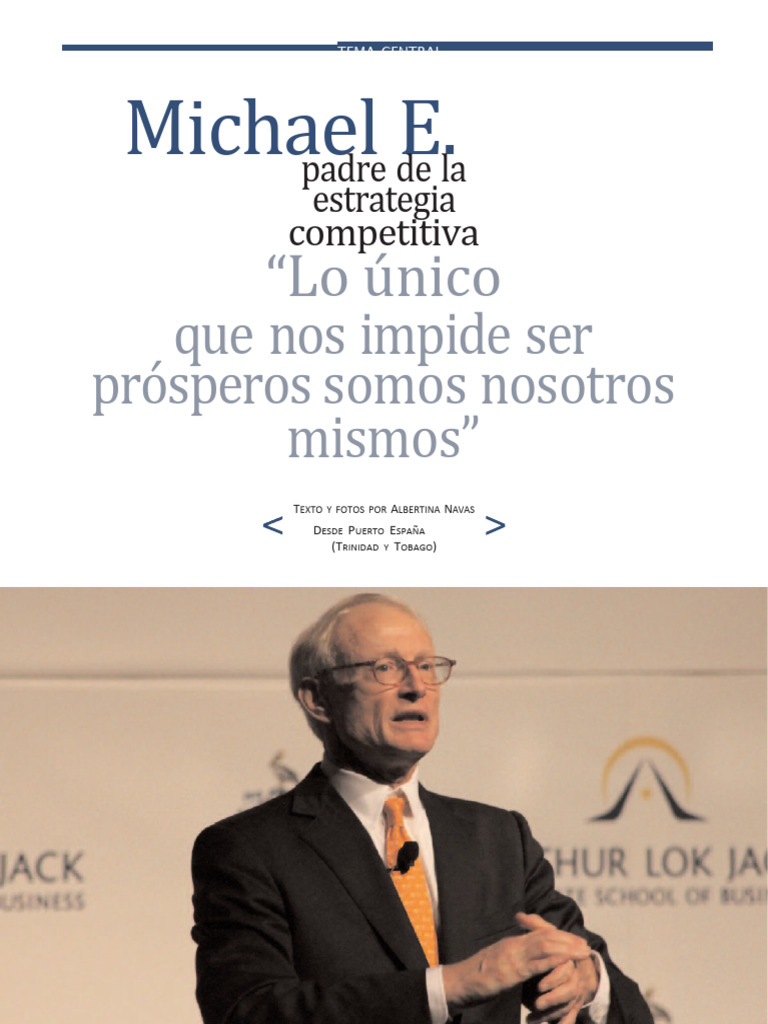 Michael e Porter Lo Unico Que Nos Impide Ser Prosperos Somos Nosotros ...