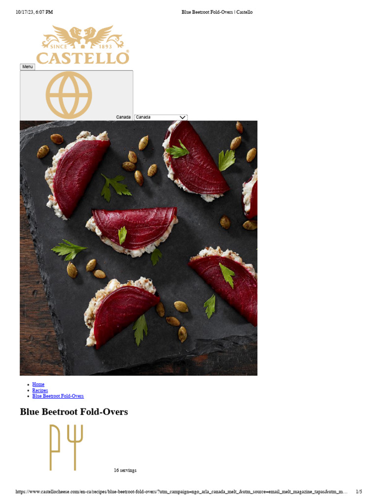 Blue Beetroot Fold-Overs Recipe | PDF