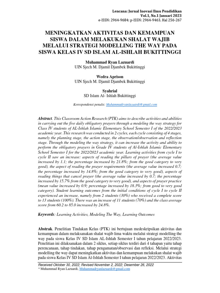 Lencana Vol 1 No 1 Januari 2023 Hal 256-267 | PDF