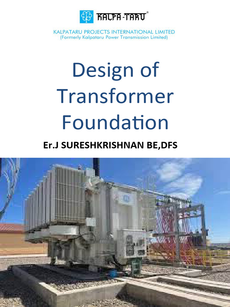 9b.design of Transformer & Reactor Foundation | PDF