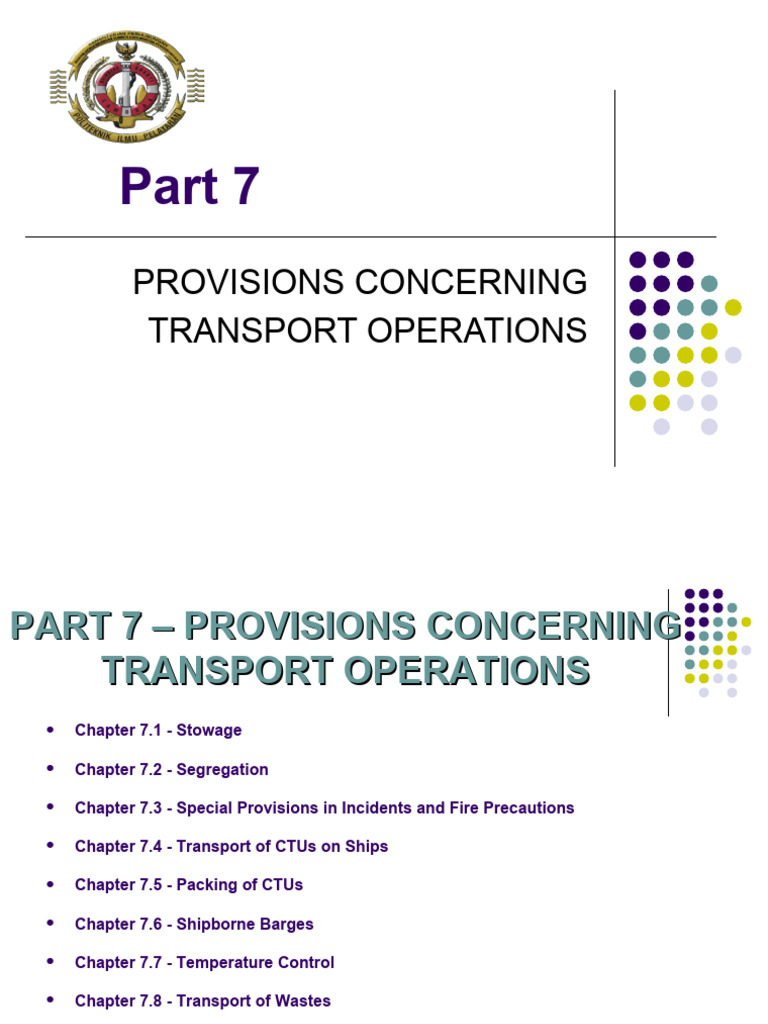 Imdg Transport Opr | PDF