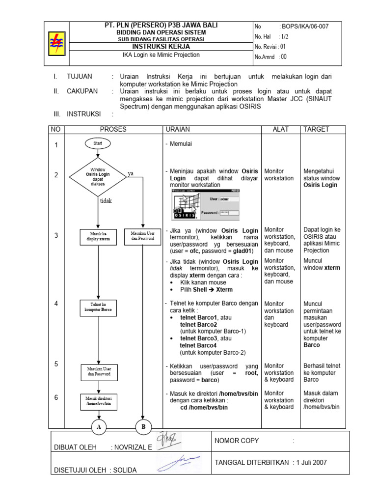 BOPS - IKA - 06 - 007 Login Ke Mimic Projection | PDF | Komputer
