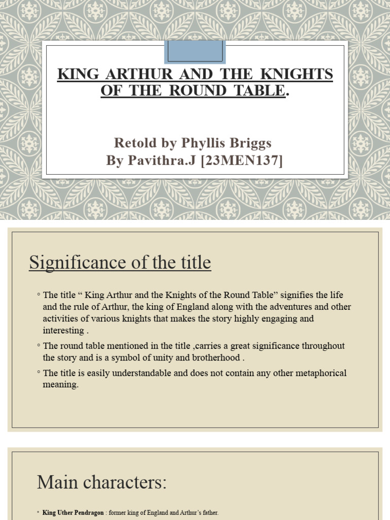 King Arthur and The Knights of The Round Table | Download Free PDF ...