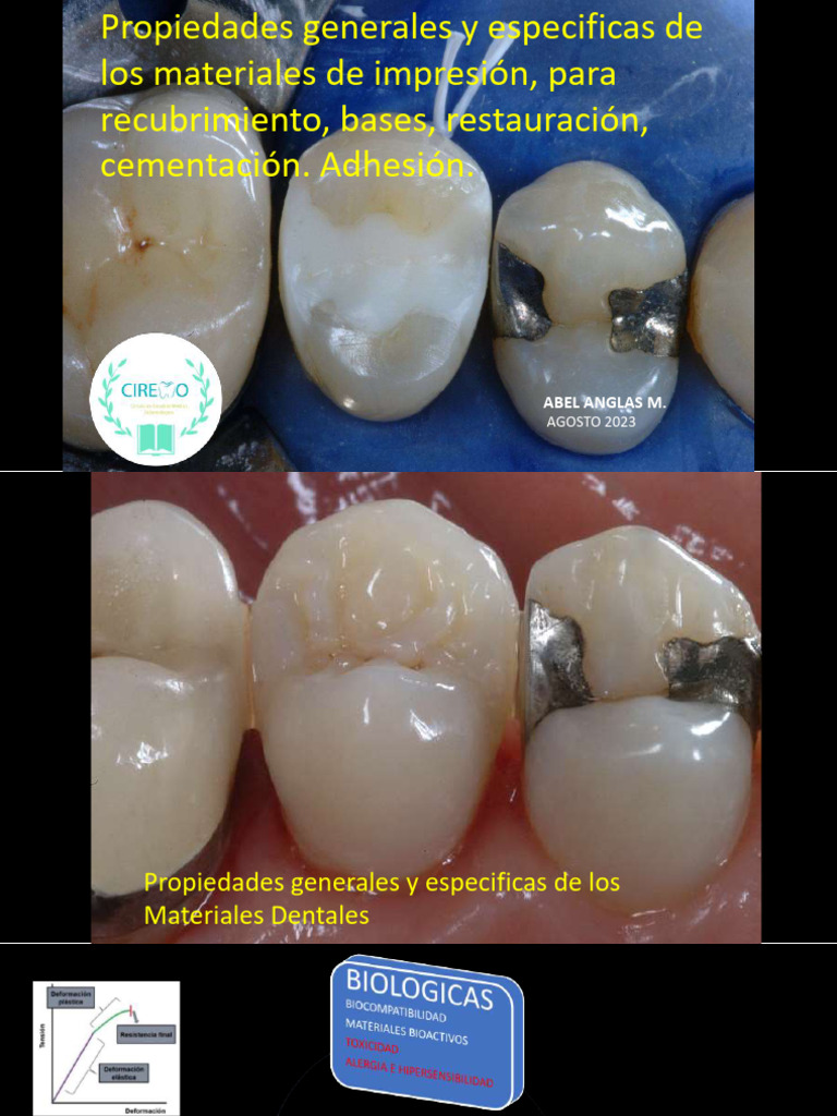 Propiedades Generales y Especificas de Los Materiales Dentales | PDF | Adhesión | Moléculas
