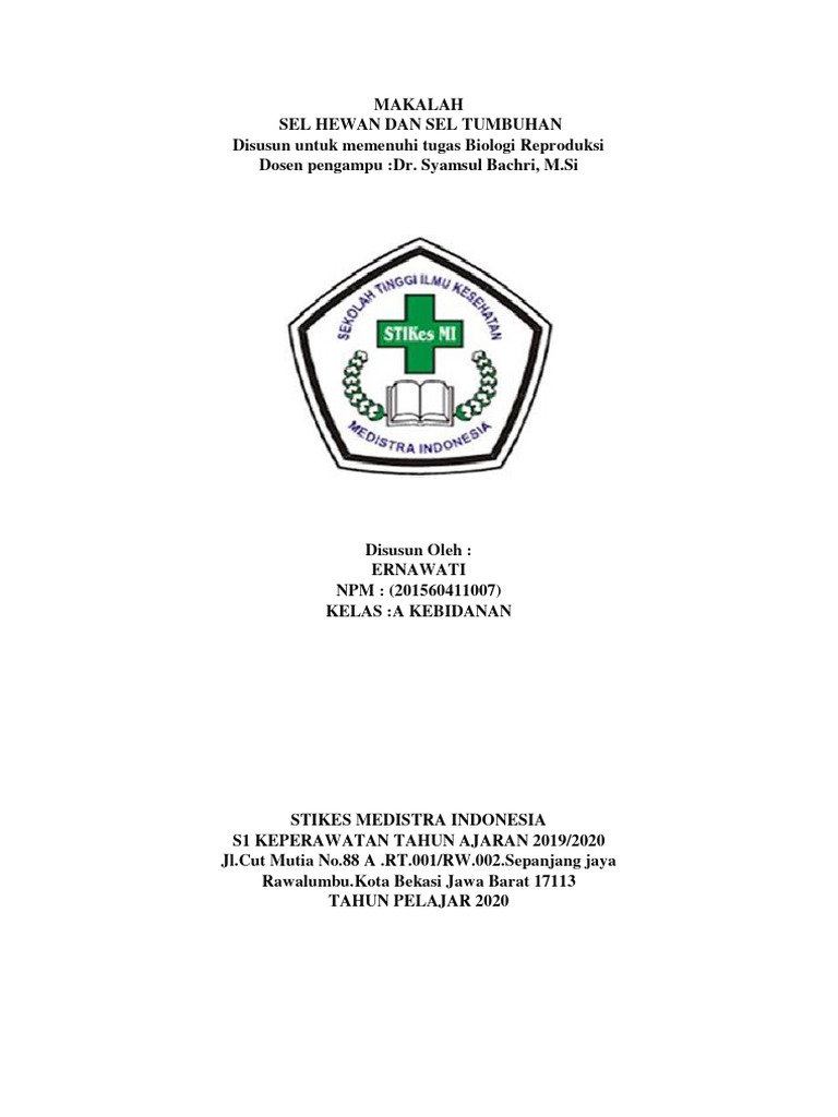 Makalah Sel Hewan Dan Tumbuhan | PDF | Pengembangan Diri