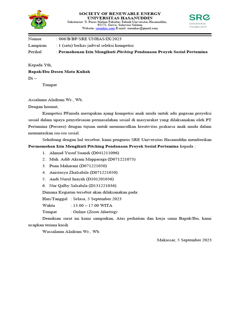 001 B BP Permohonan Surat Rek Ukm | PDF