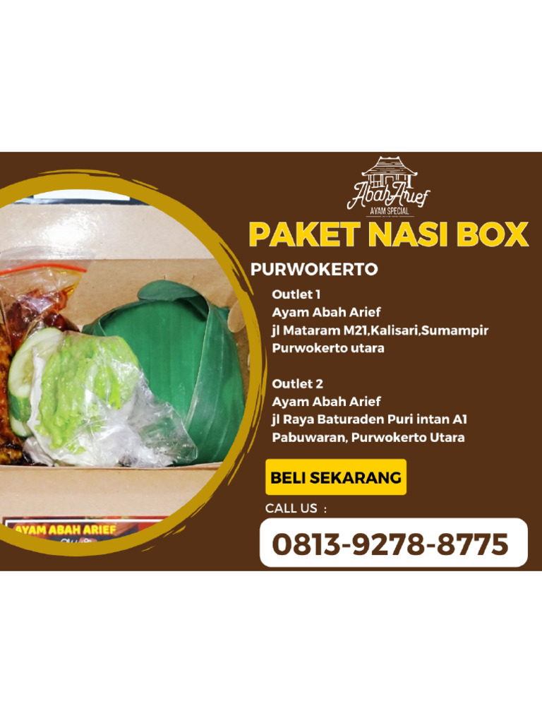 Menu Nasi Kotak Untuk Rapat | PDF