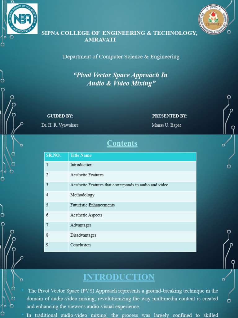 Pivot Vector Space Approach in Audio Video Mixing | PDF