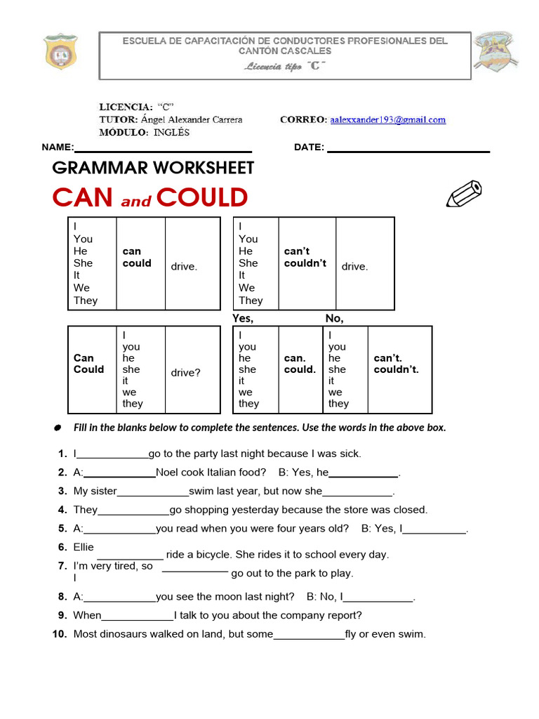 Actividad 8 Modal Verbs | PDF