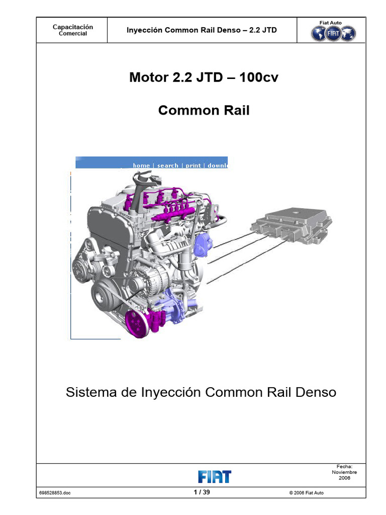 Inyeccion Common Rail Denso | PDF | Inyección de combustible | Corriente eléctrica