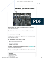 FDA Guide to Cleaning Validation | PDF | Verification And Validation ...