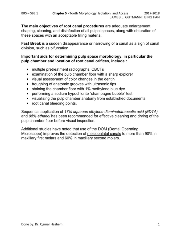 Chapter 5 - Tooth Morphology, Isolation, and Access | PDF | Tooth ...