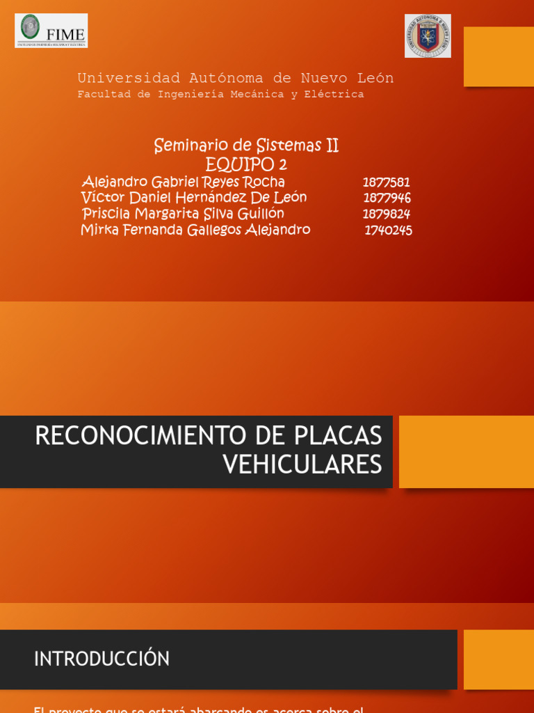 Reconocimiento de Placas Vehiculares | PDF