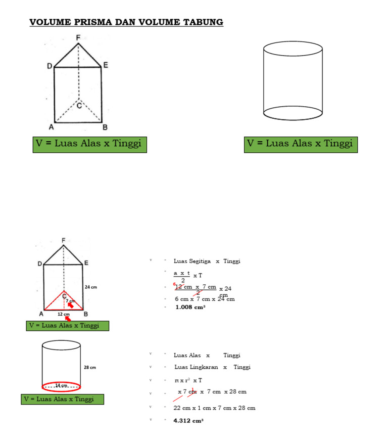 Tabung Dan Prisma | PDF | Metode & Bahan Ajar