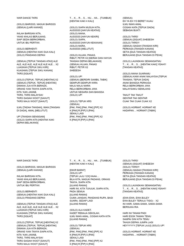 War Dance TKRS-2 | PDF