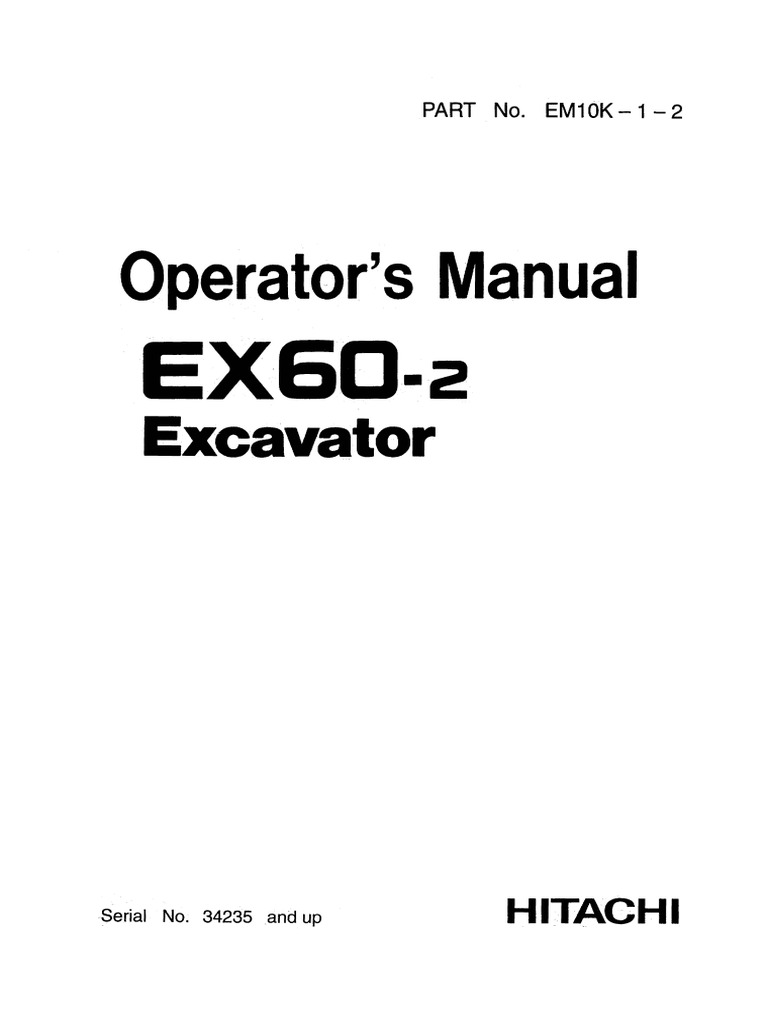 EX60-2 Operator's Manual | PDF