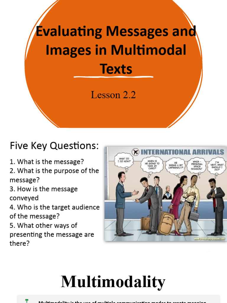 Lesson 2.2 Multimodal Texts | PDF