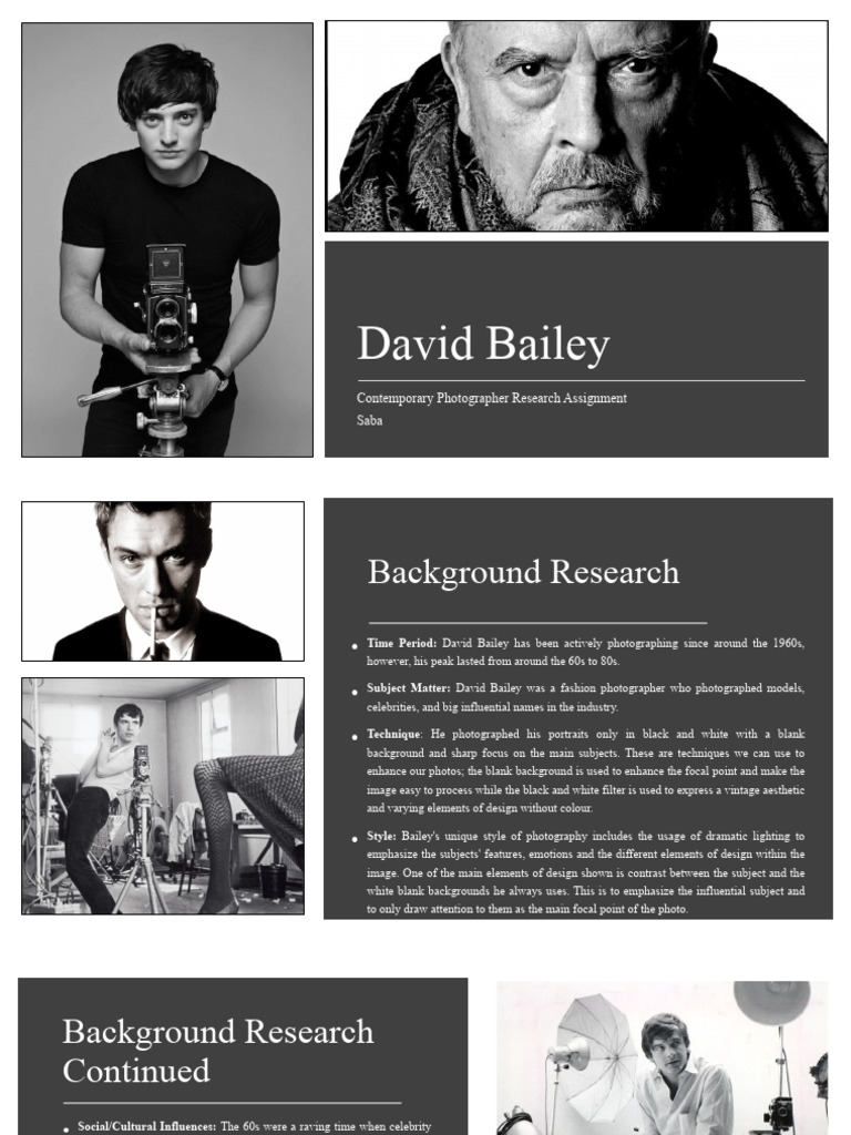 David Bailey Contemporary Photography Research Assignmnet - Saba | PDF ...