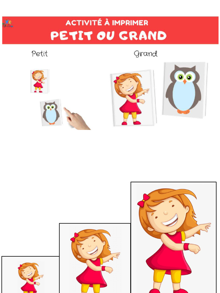fichier activité à imprimer maternelle petit grand | PDF