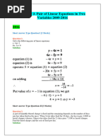 Pair of Linear Equations in Two Variables Class 10 Worksheet Maths ...