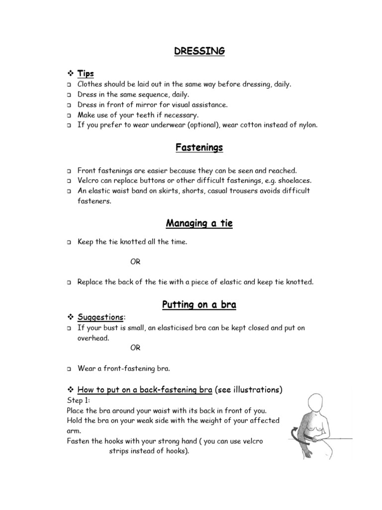 Dressing Tips and Techniques Guide | PDF