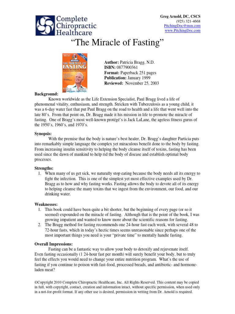 Miracle of Fasting | PDF | Medical Specialties | Clinical Medicine
