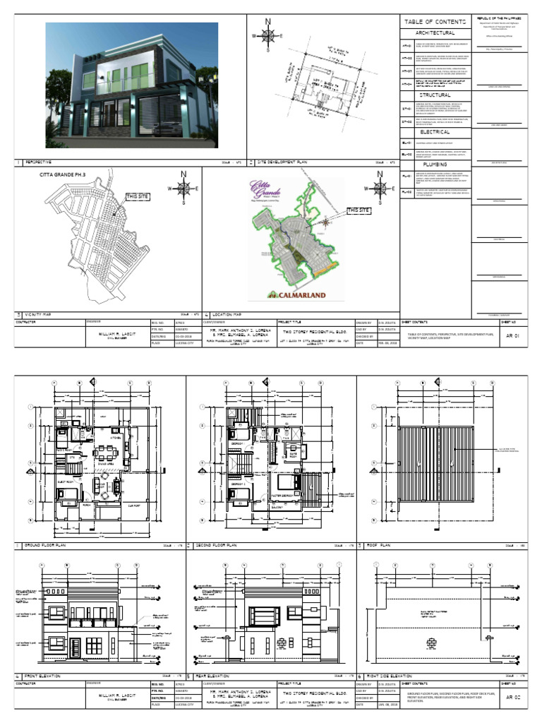 2 Storey Residential BLDG Sample | PDF