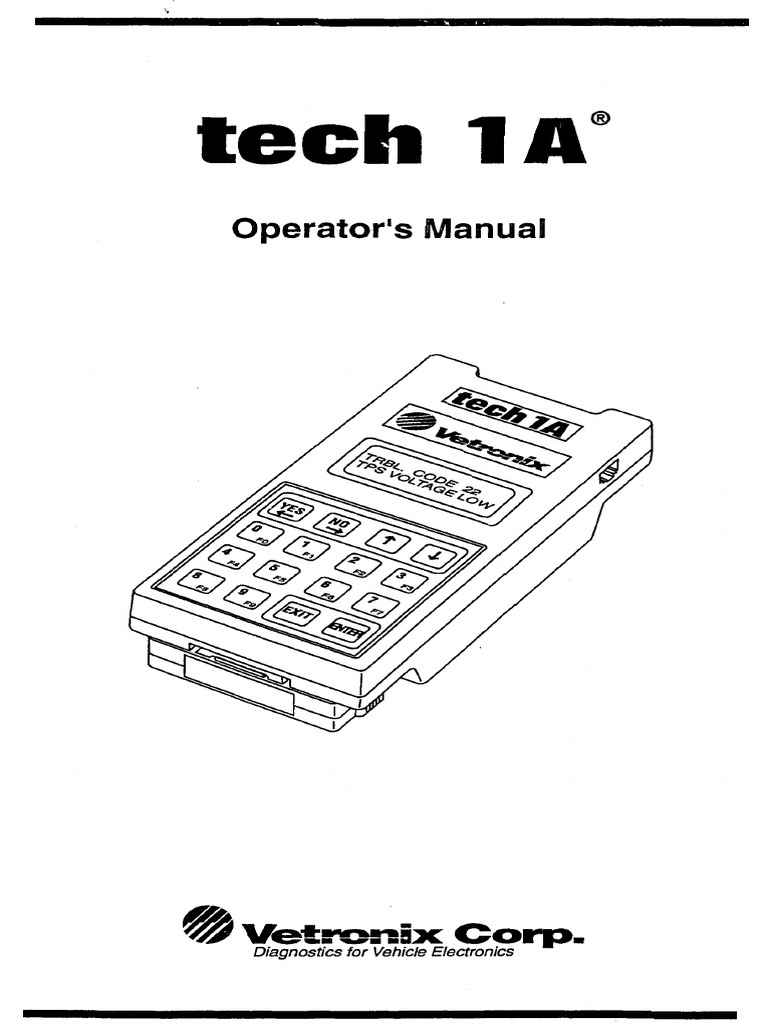 Tech1A User Manual | PDF