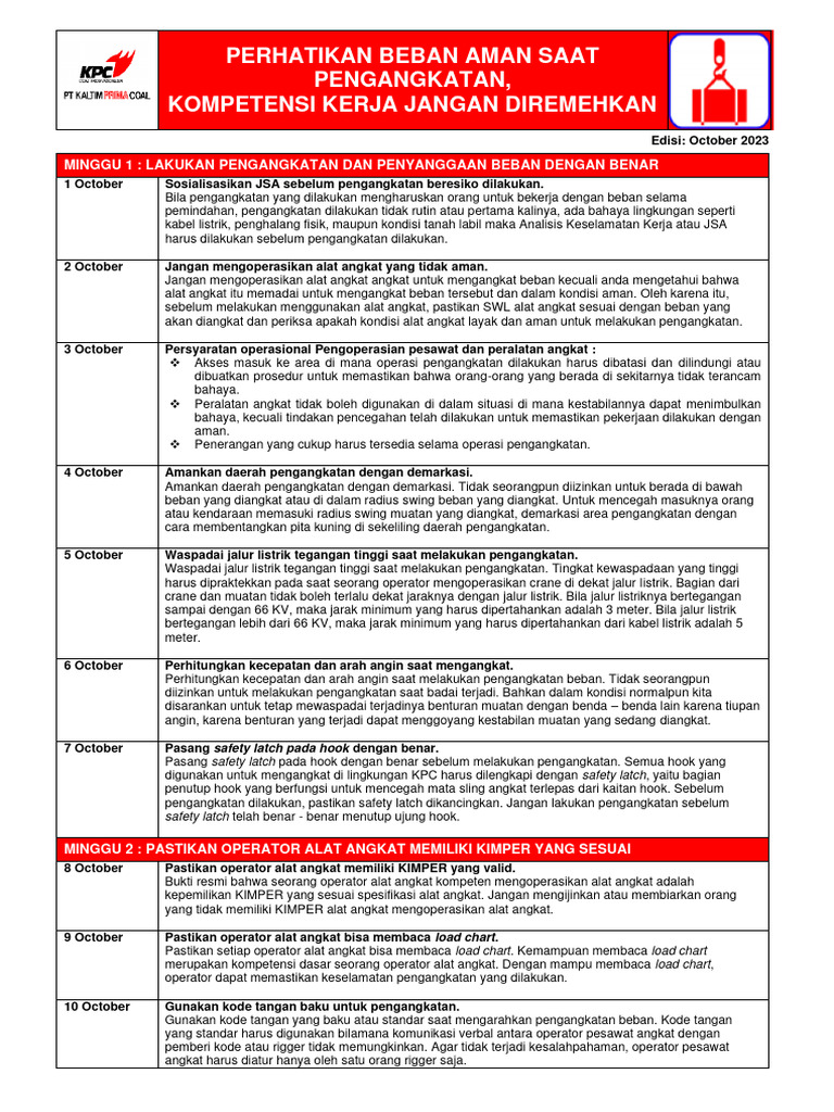 2310_ Pesan Keselamatan October 2023 | PDF