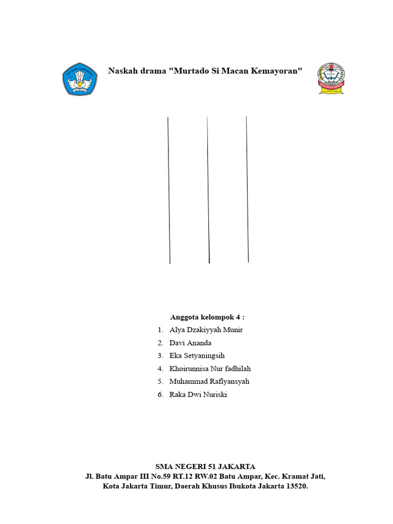 Naskah 'Murtado Si Macan Kemayoran' | PDF